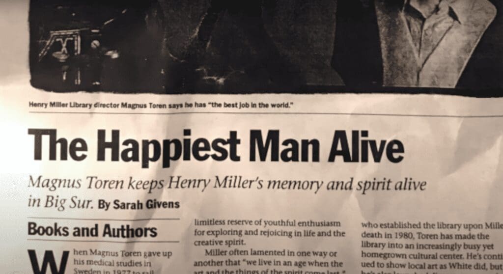 The Happiest Man Alive - Big Sur & The Henry Miller Library ...